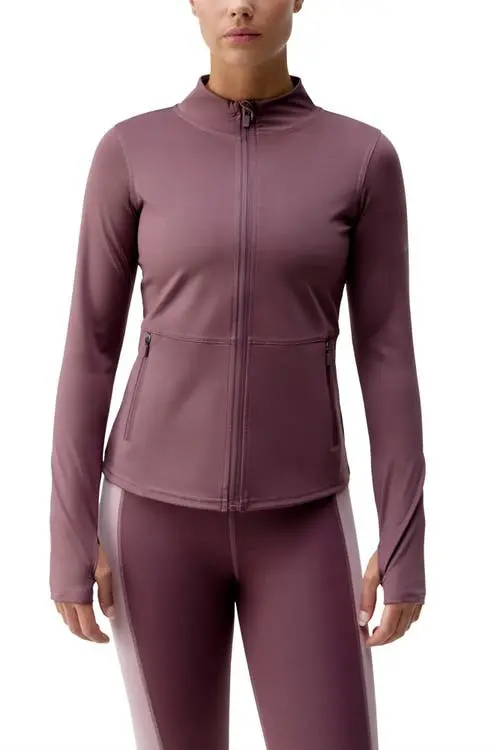 BORN LIVING YOGA Ivet Performance Semi-fitted Sport Jacket - Deep Rose