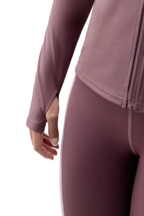 BORN LIVING YOGA Ivet Performance Semi-fitted Sport Jacket - Deep Rose