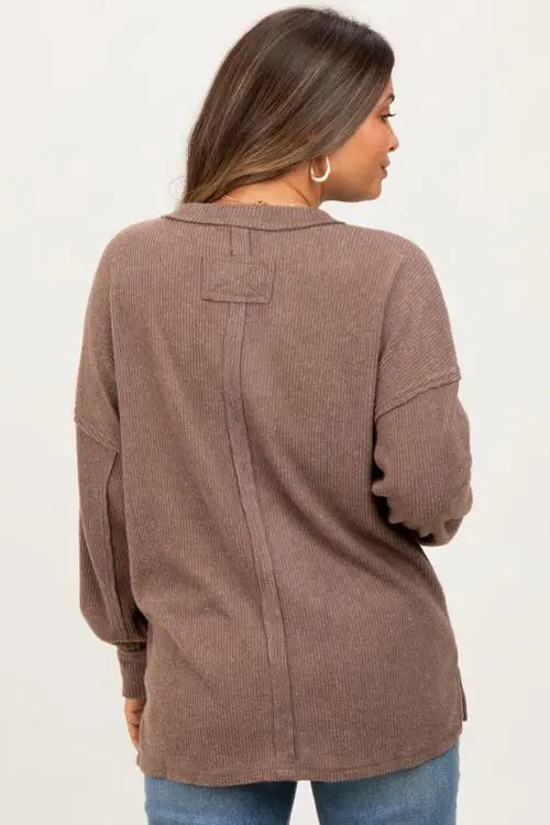 PINKBLUSH Ribbed Knit Pullover