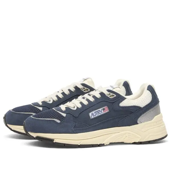 AUTRY Hyperway Low Suede Sneakers - Mesh Bluette/silver