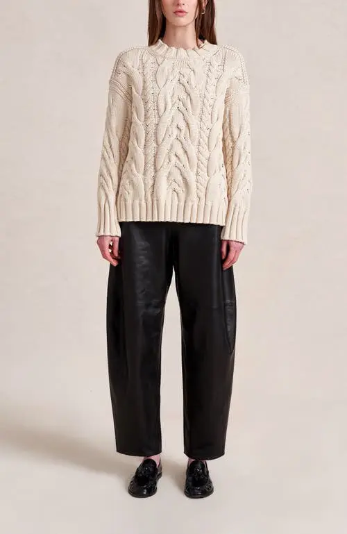 LA LIGNE Rhys Cable Knit Sweater