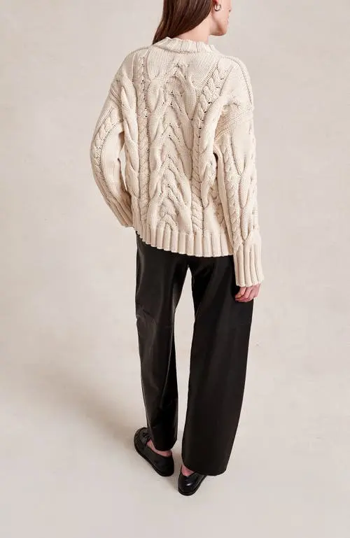 LA LIGNE Rhys Cable Knit Sweater
