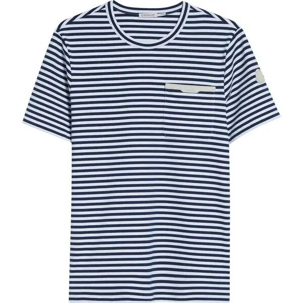 Moncler Stripe Stretch Cotton T-shirt