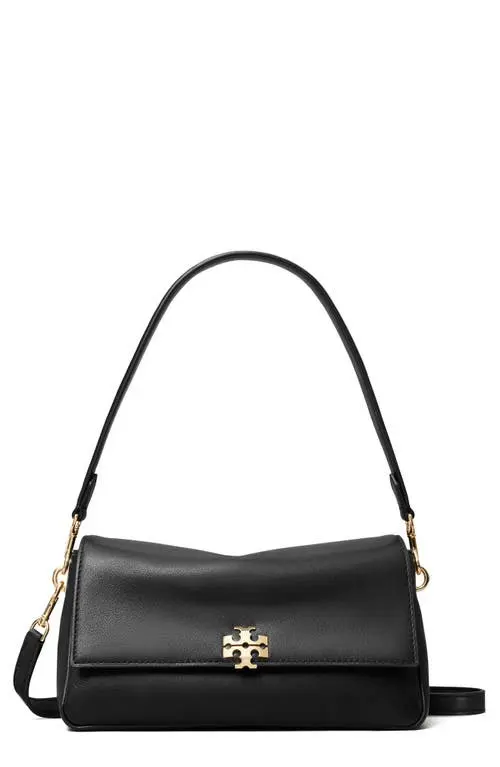 Tory Burch Small Charlie Leather Shoulder Bag - Black
