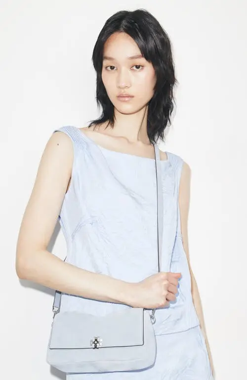 Tory Burch Small Charlie Shoulder Bag - Light Blue