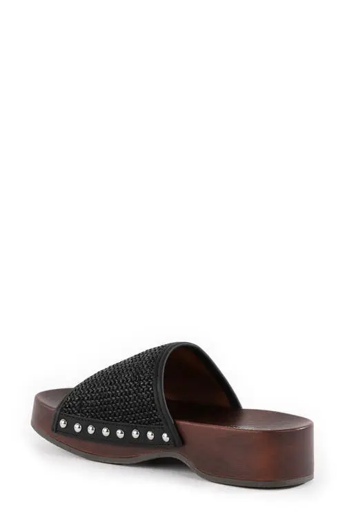 Seychelles Fantasy Raffia Platform Sandal - Black