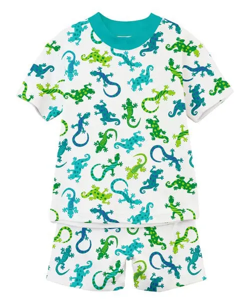 SARA’S PRINTS Loose Fit Classic Short Pajama 2-piece Set - Gecko