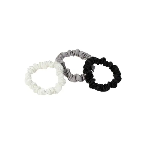 WHITE LOTUS BEAUTY Mulberry Silk Scrunchies Pack Of 3 - Neutral