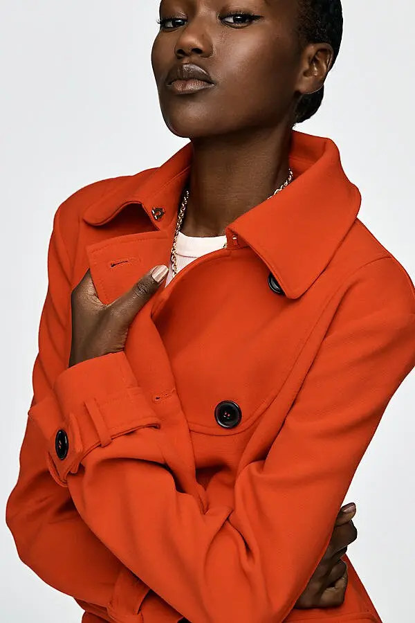 Maeve Fit & Flare Trench Coat