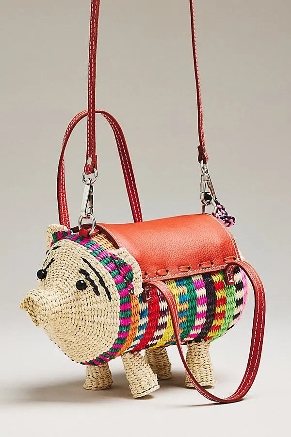 SENSI STUDIO Straw Pig Bag