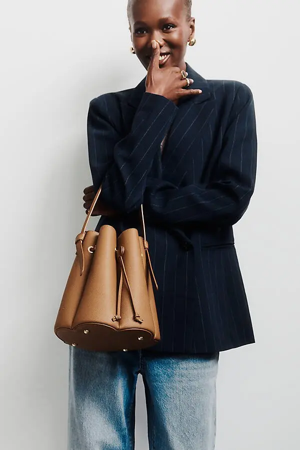 MELIE BIANCO Vegan Leather Bucket Bag - Neutral