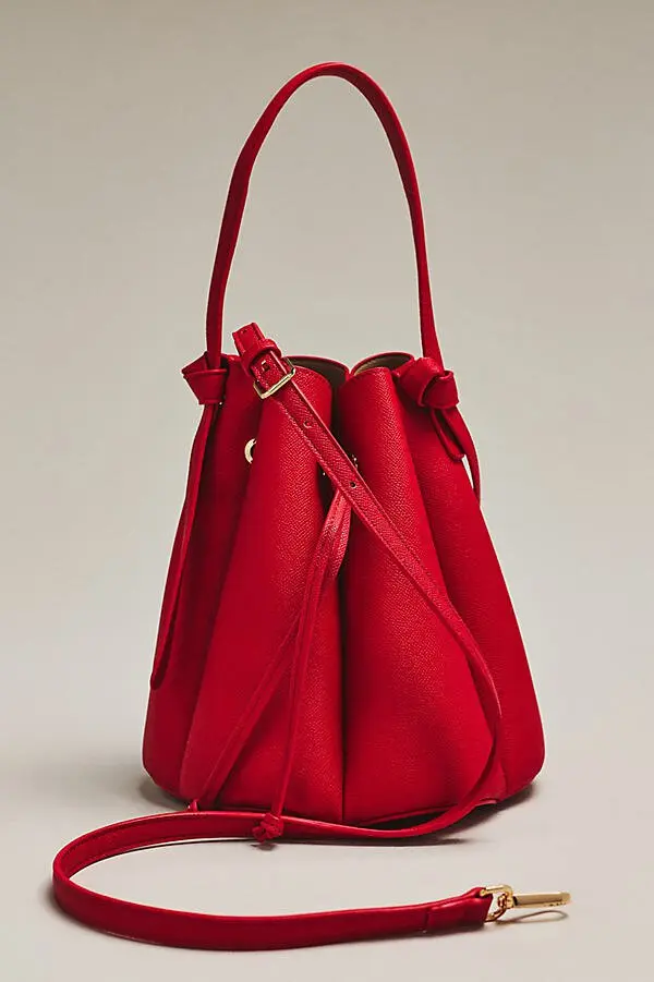 MELIE BIANCO Laguna Cinched Bucket Bag - Red
