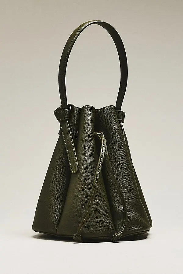 MELIE BIANCO Laguna Cinched Vegan Leather Bucket Bag - Sage