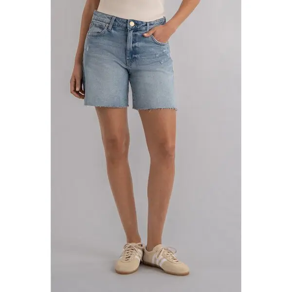 Kut From The Kloth Hailey Denim Bermuda Shorts - Focus