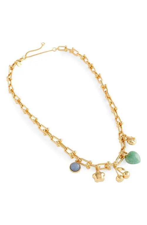 Madewell U-link Charm Necklace - Antique Gold