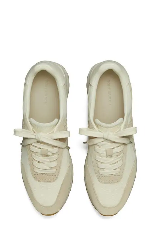 Tory Burch Hank Wedge Runner Sneakers - New Ivory/calcare/white