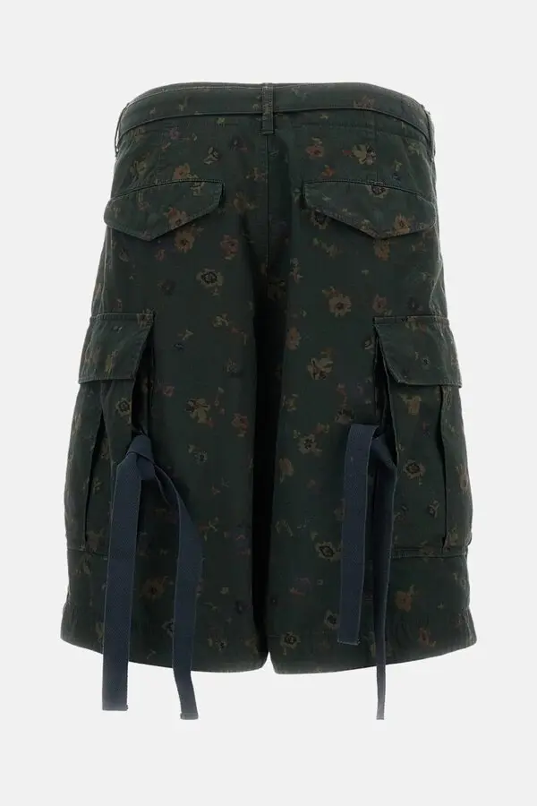 Sacai Floral Print Cargo Shorts
