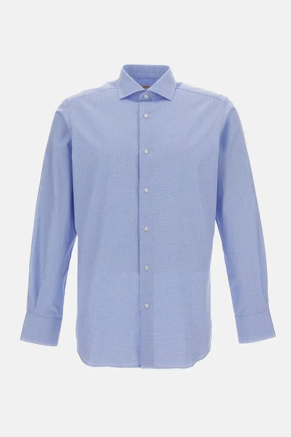 BIFFI Camicia Quadretti - Azzurro