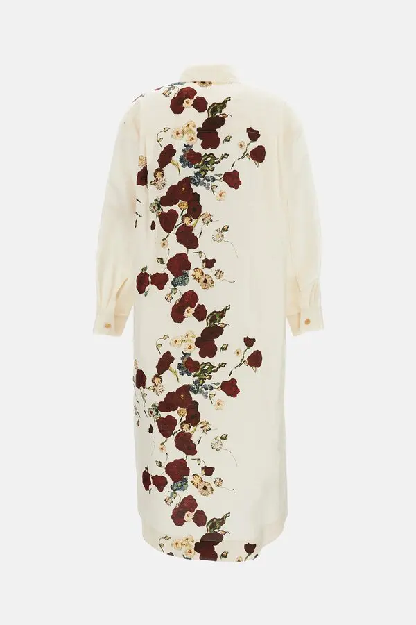 Khaite Floral Print Midi Dress - Multicolore