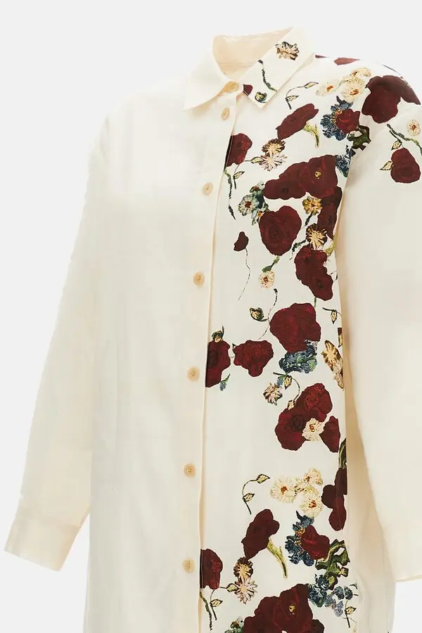 Khaite Floral Print Midi Dress - Multicolore
