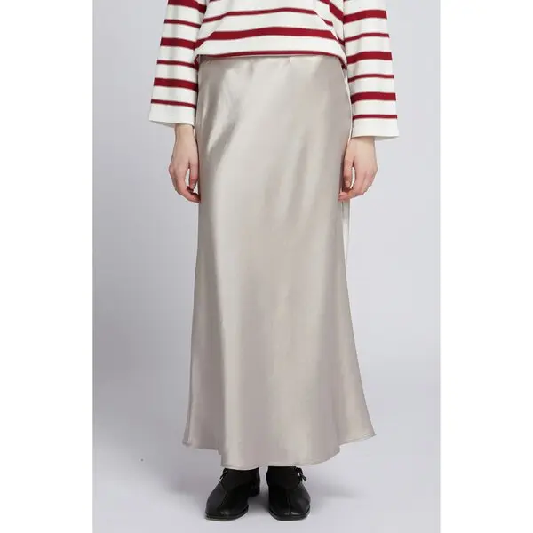 MM BY MAX MARA Alession Satin Maxi Skirt - Sand