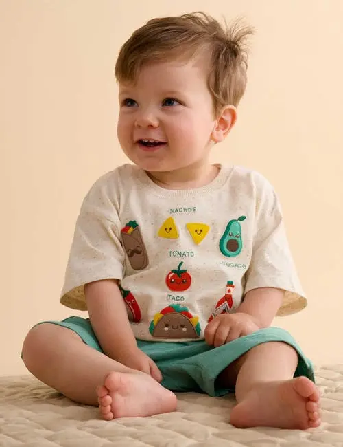 PUREBABY Small Bites Tee And Short Set
