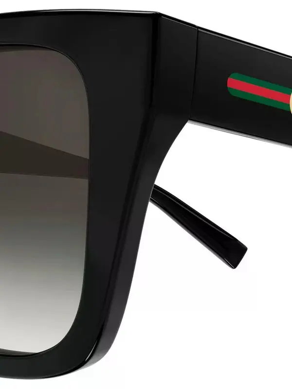 Gucci Geometric Frame Sunglasses - Black