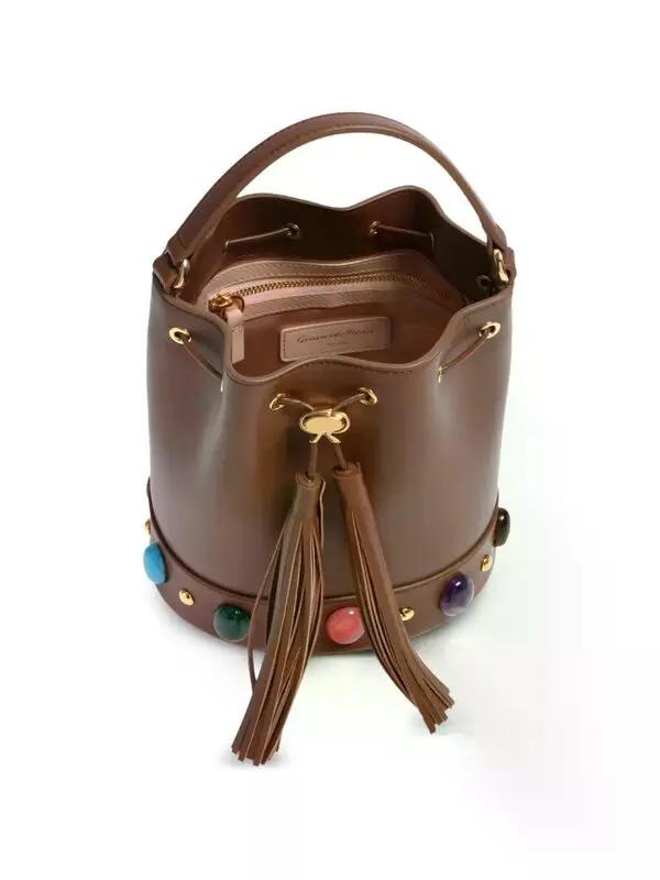 GIANVITO ROSSI Sienna Shanti Top Handle Bag - Brown