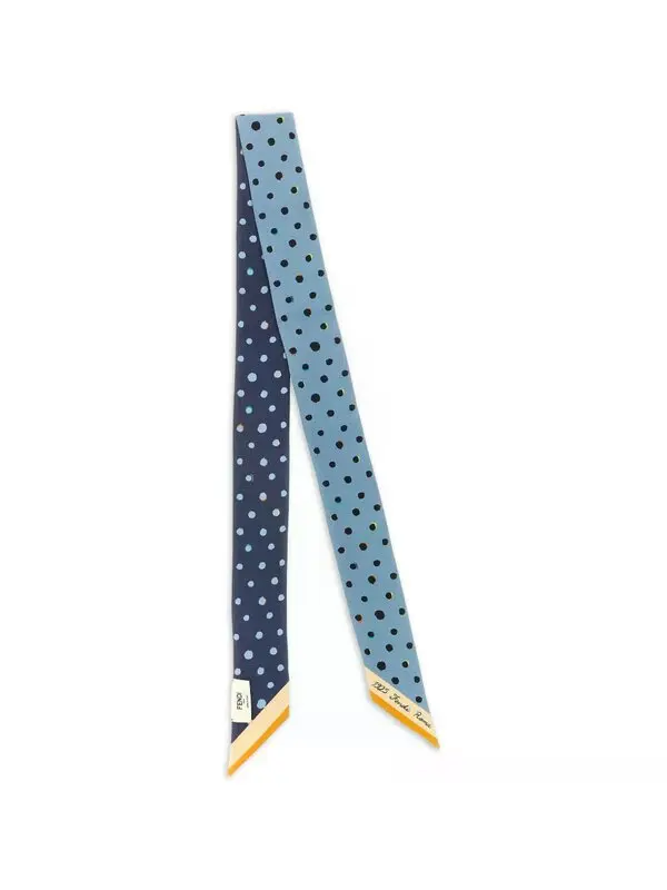 Fendi Polka-dot-print Scarf - Blue
