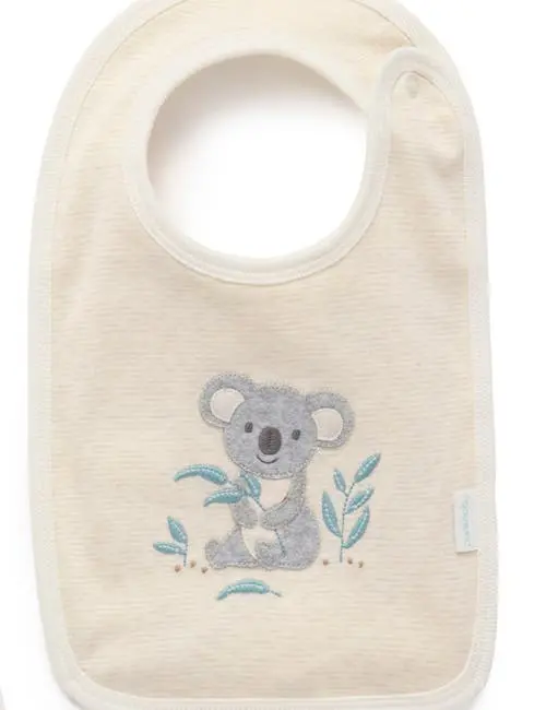 PUREBABY Australiana Animals Zip Romper & Bib Set