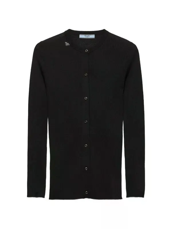 Prada Button-up Ribbed Cardigan