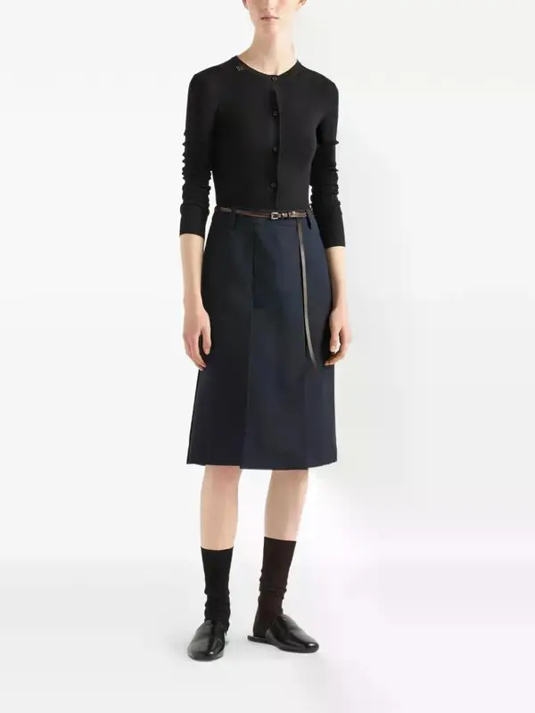 Prada Button-up Ribbed Cardigan