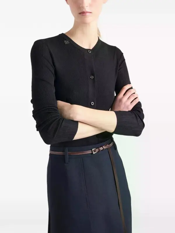 Prada Button-up Ribbed Cardigan