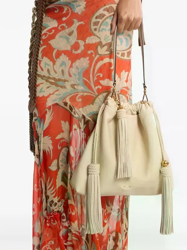 Etro Leather Tassel Charm - Neutrals