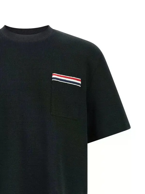 Thom Browne Rwb Chest-pocket Cotton T-shirt - Blue