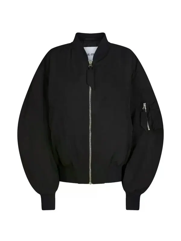 Attico Anja Zip-up Bomber Jacket - Black