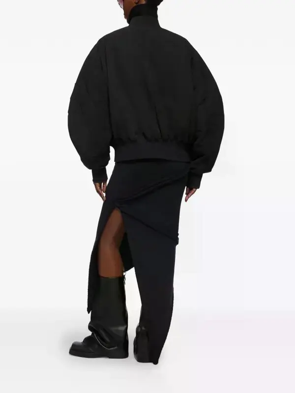 Attico Anja Zip-up Bomber Jacket - Black