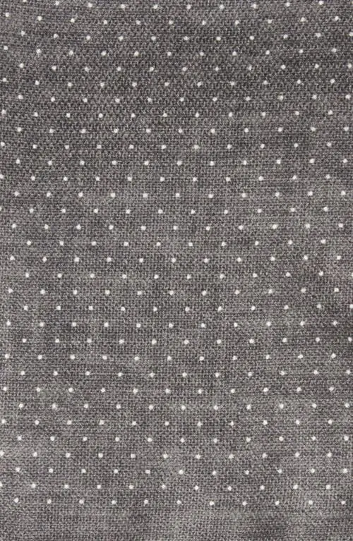JACK VICTOR Keele Neat Dot Silk Pocket Square - Charcoal
