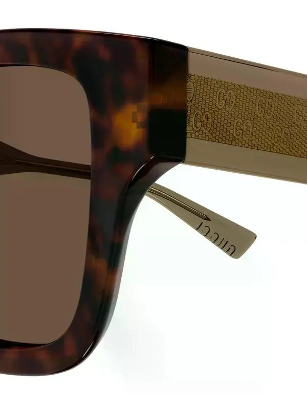 Gucci Square-frame Sunglasses - Brown