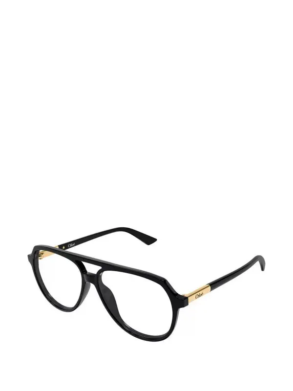 Chloé Logo Detail Pilot Frame Eyeglasses