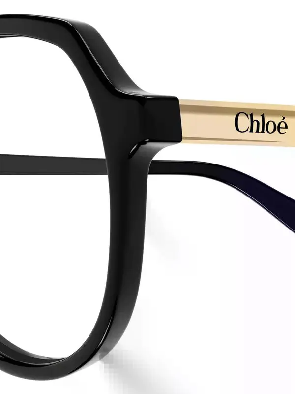 Chloé Logo Detail Pilot Frame Eyeglasses
