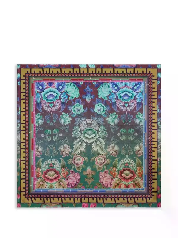 PIERRE-LOUIS MASCIA Floral-print Scarf - Green
