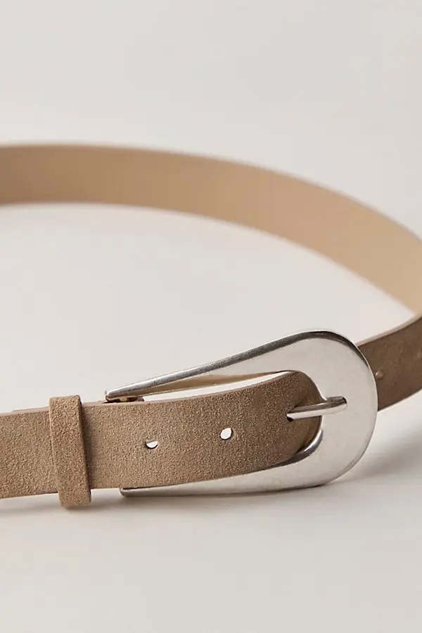 Free People Cannon Suede Belt - Biscotti