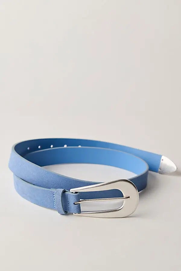 Free People Cannon Suede Belt - Cornflower