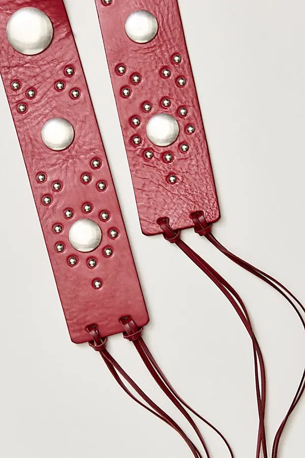 Free People Leda Wrap Belt - Sour Cherry