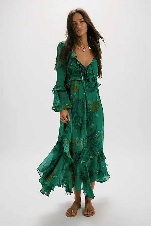 Free People Paisley Petals Maxi Dress