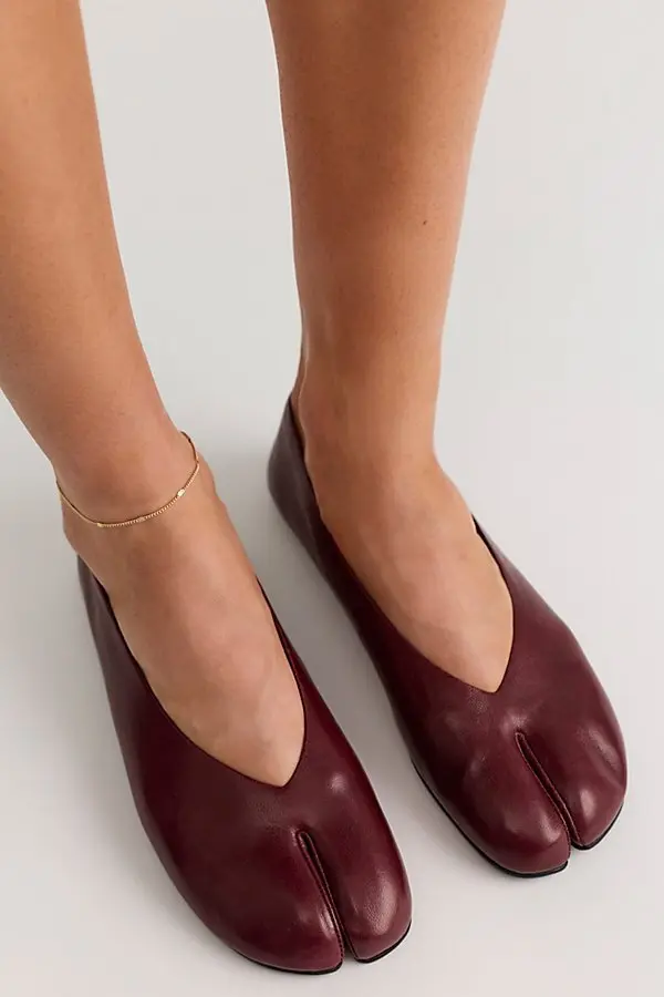 Jeffrey Campbell Pit Lane Tabi Flats - Wine