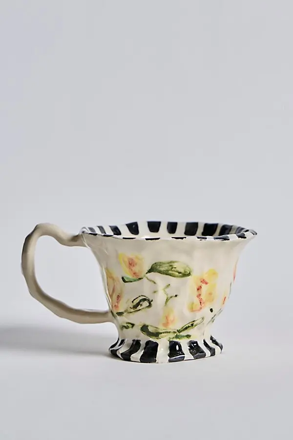 CERAMICSALYSSA Striped Tulip Teacup