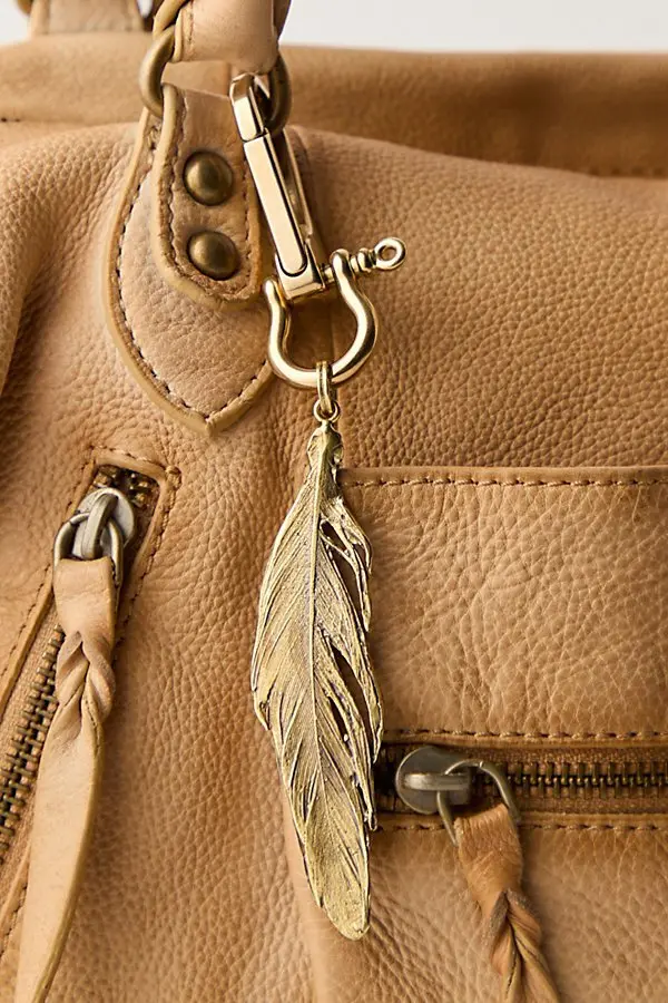 ALKEMIE Feather Bag Charm - Gold