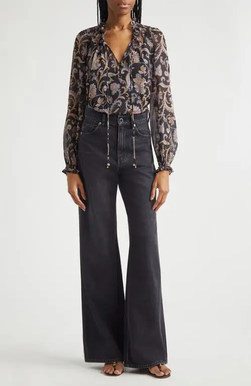 Veronica Beard Hickory Paisley Silk Blouse